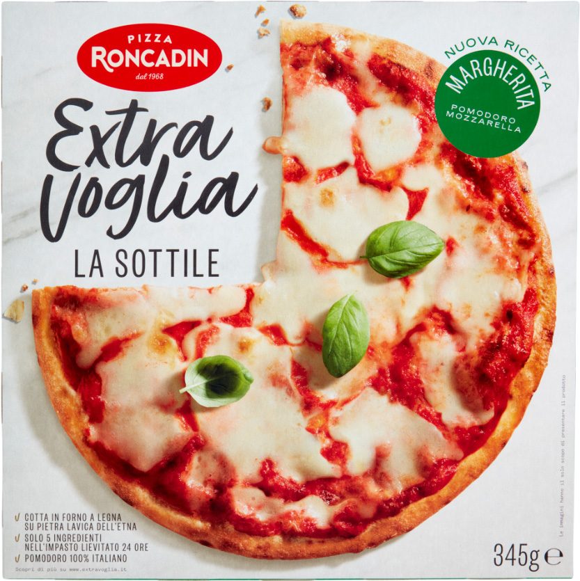 Test e Recensione RONCADIN PIZZA EXTRA VOGLIA LA SOTTILE MARGHERITA ...